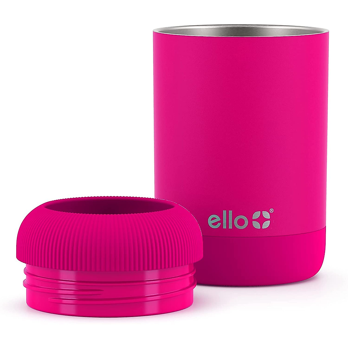 Ello Stainless Steel Can Koozie | Inuslated Can Cooler Keeps 12oz, 16oz, Slim Cans, and Glass Bottles Cold | Metal Drink Holder Perfect for Beer, Soda, and Hard Seltzer, Tulip