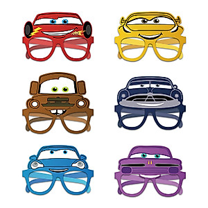 We1Fit Race Car Paper Eyeglasses Race Car Party Favors Supplies Birthday Party Decorations Gifts Photo Booth Props for Kids Boys