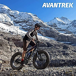 AVANTREK Electric Bike 26"x4" for Adults, 1.5X Faster Charge, 500W Brushless Motor 36V/13Ah Removable Battery, Front Suspension Fat Tire, 20 MPH Snow Beach Mountain EBike Shimano 7 Speed Macrover 100
