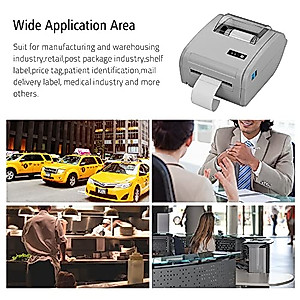 N/A Multifunction Desktop 110mm Thermal Paper Printer Barcode Label Printer USB BT Communication Interface Label Printer