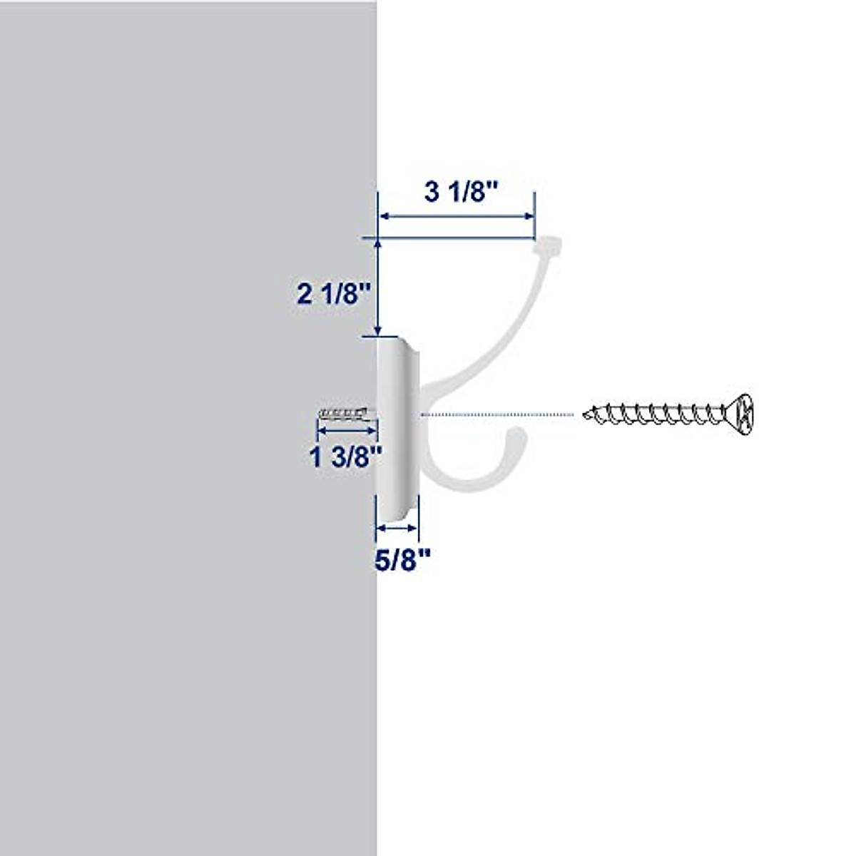 SONGMICS Wooden Wall Mounted Coat Rack 16 Inch Rail with 4 Metal Hooks for Entryway Bathroom Closet Room Dark Brown