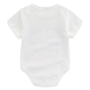 Baby Boys Girls Romper Summer Clothes Kids Jumpsuit Playwear Don't Panic Letter Printed Infant Aunt Onesies Outfits Gift White,70/3-6M