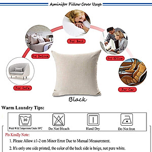 Asminifor Green Leaf Plants Throw Pillow Covers Summer Tropical Style Cotton Linen Cushion Cover Cases Leaves Decorative Square Case for Bed Sofa Car 18" x 18" (Leaf-2)