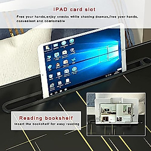 GEIRONV Movable Computer Desk, with Drawers Bookshelf Multifunctional Lifting Table Learning Office Entertainment Adjustable Sofa Table