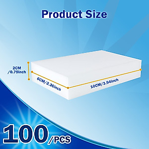 SHJADE Magic Sponges Cleaning Eraser, 100 Pack Melamine Foam Cleaning Pads, Multi-Functional Household Cleaning Sponges for Kitchen, Bathroom, Bathtub, Sink, Furniture, Wall Cleaner