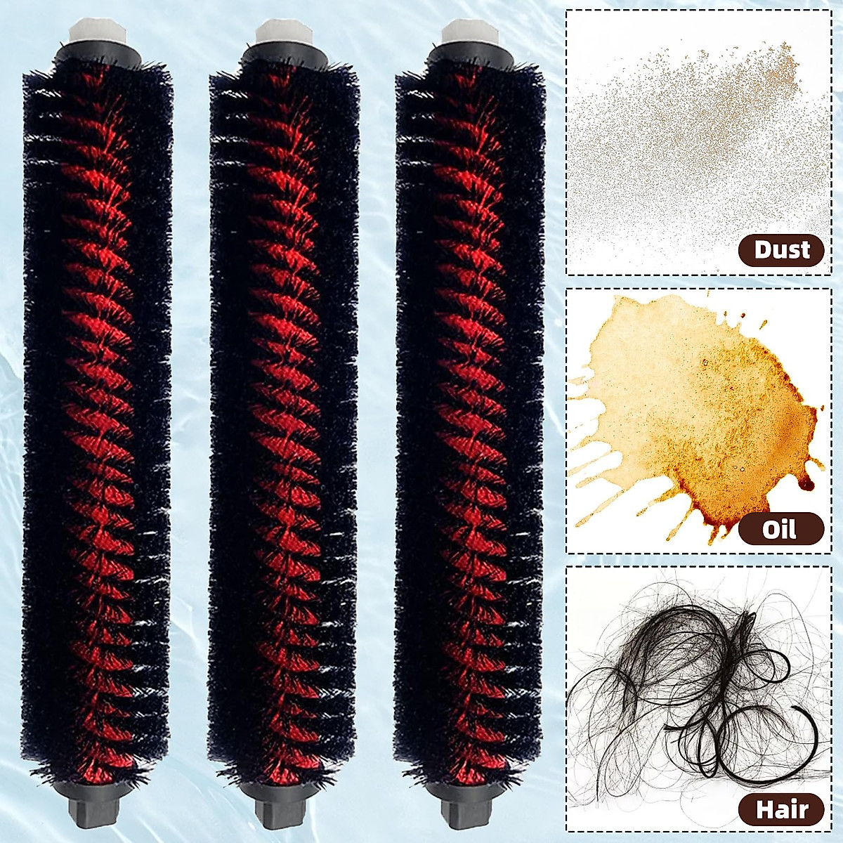 MZY LLC 3 Pack High-Speed Cleaning Brush Compatible with Roborock S7 MaxV Ultra & S8 Pro Ultra, Detachable & Washable Main brush for Roborock S7 Accessories for Mop Washing and Dock Self-Cleaning