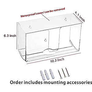 Cq acrylic Wall Mount Paper Towel Dispenser with Lid,Clear Folded Paper Towel Holder for Bathroom Toilet and Kitchen,Suitable for Z-fold, C-fold or Multi-Fold Paper Towels,Pack of 1