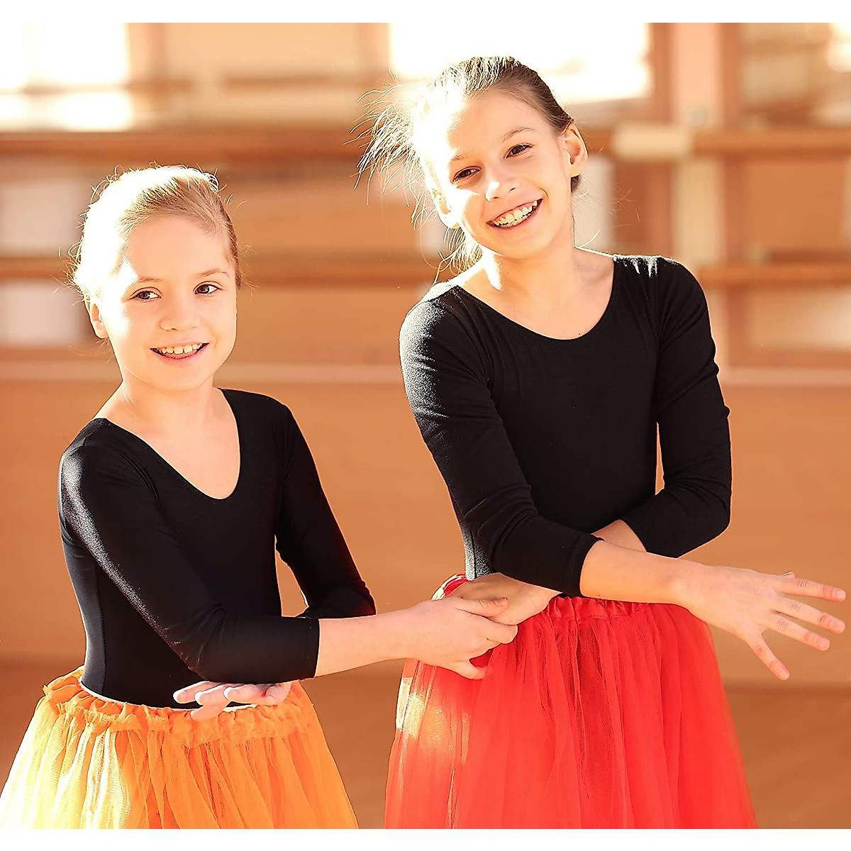 Dancina Toddler Leotard Long Sleeve Little Girls Team Basics First Gymnastics 4 Red