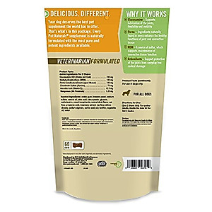 Pet Naturals - Hip + Joint for Dogs, Daily Joint Support Supplement, 60 Bite-Sized Chews (070089E.060)