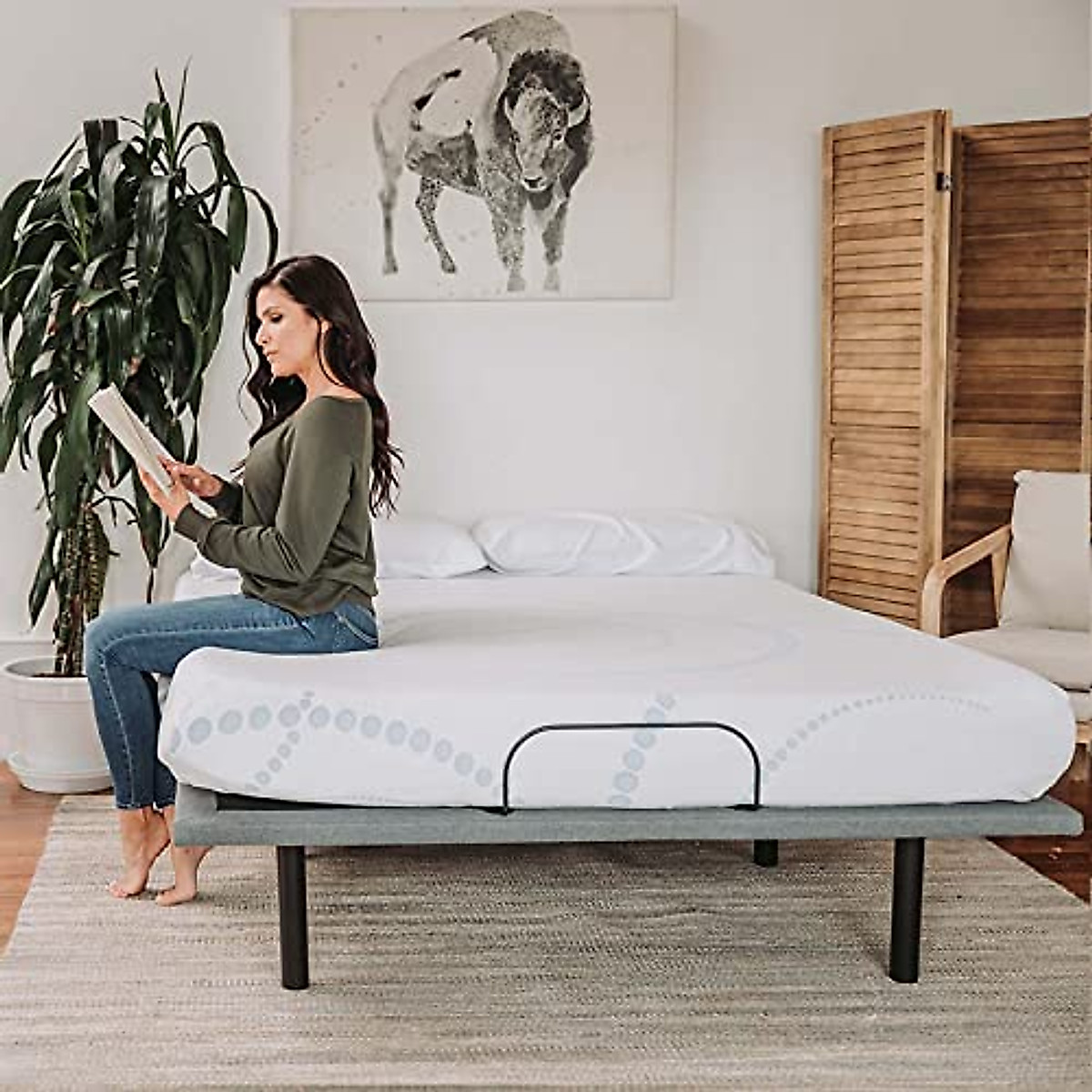 TMEOSK Full Size Mattress, 8 inch Sleep Memory Foam Mattress with Motion Isolating, Medium Firm Feel Mattress Bed in a Box, Ergonomic Mattress with Fit Spine (Full)