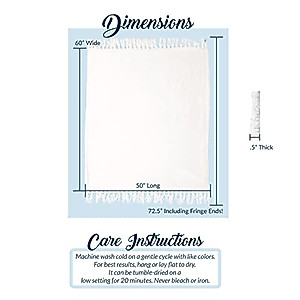 Pavilion - Someone Special 50" x 60" Luxury Sherpa Tassel Raised Text Throw Blanket Survivor Nurse Teacher Friend Encouragement Housewarming Gift - Threaded Together