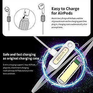 UIXOO Airpods Pro Charging Case with Anti-Lost Strap, Wearable Power Supply for AirPods Pro and 1st/2nd/3rd Generation, Airpods Accessories 2022 Patented Design