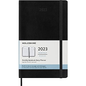 Moleskine Classic 12 Month 2023 Monthly Planner, Soft Cover, Large (5" x 8.25"), Black