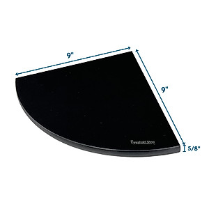 Threshold.Shop 9 Inch Super Black Engineered Marble Corner Shower Shelf Bathroom Caddy, Wall Mounted Shower Shelf, Classic Flatback Design (2)