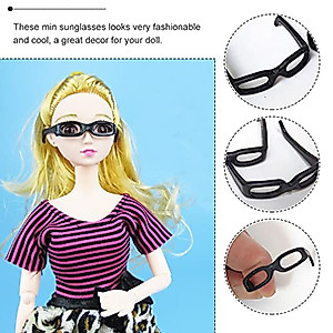 TOYANDONA 60pcs Doll Glasses, Miniature Doll Eyeglasses Mini Doll Costume Accessories for Dollhouse Crafts