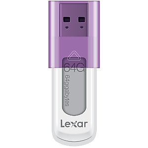 Lexar JumpDrive S50 64GB USB 2.0 Flash Drive, LJDS50-64GABNL (Purple)