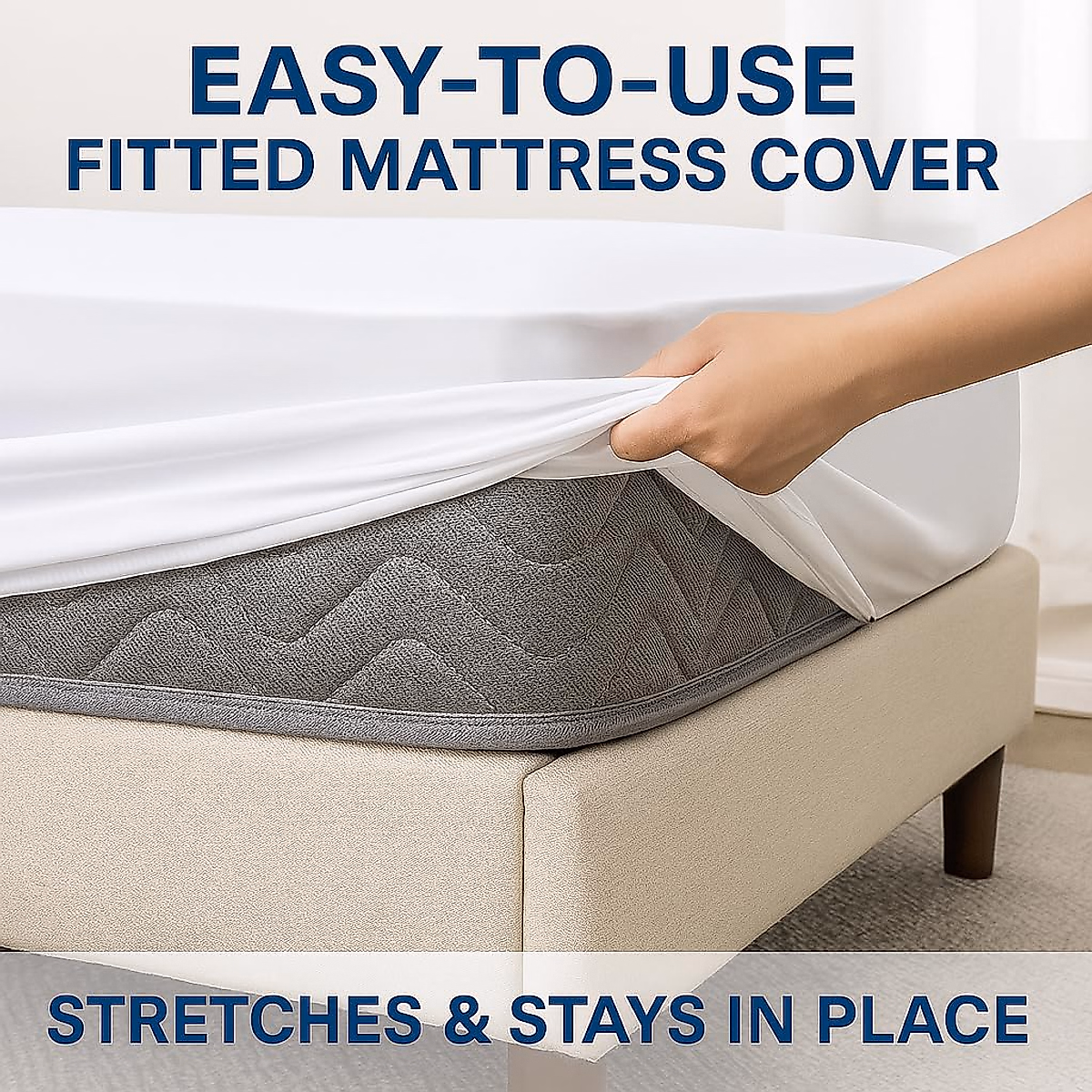 Vinyl Plastic Mattress Protector Fitted Sheet Style Waterproof Mattress Cover Breathable - Bed Wetting and Spill Protection for Mattress Fits a Mattress Up to 11.5" Deep (Twin 76" x 39" x 11.5" Deep)