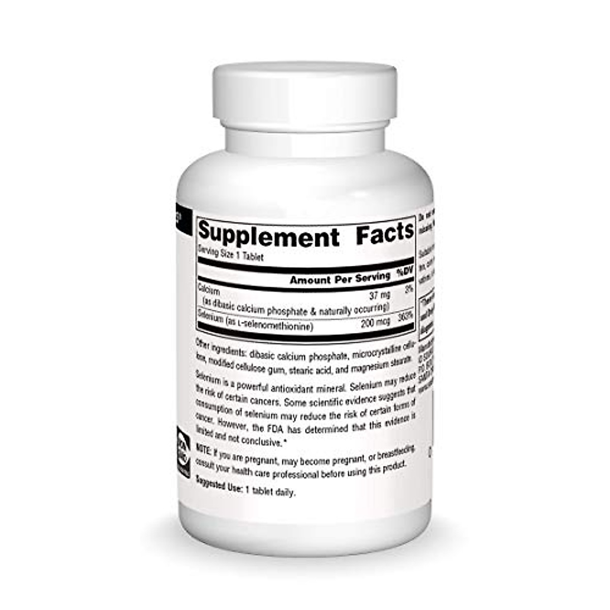 Source Naturals Selenium, Yeast Free 200 mcg from L-Selenomethionine - 120 Tablets