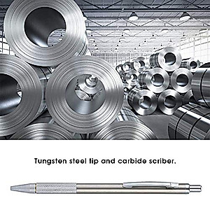 Wal front Tungsten Steel Tip Scriber Pen Glass Cutter Tungsten Steel Tip Engraver Pen Carve Engraver Scriber Tools Portable for Glass Ceramic Plate (Silver)
