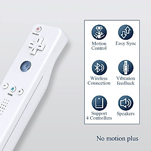 FASIGO Wii Remote with Nunchuck, Wii Controller with Nunchuck, Compatible with Nintendo Wii/Wii U, 2 Pack