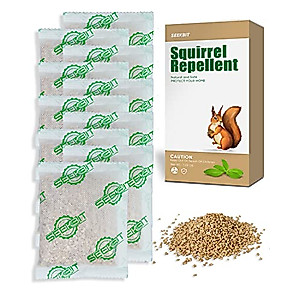 SEEKBIT Squirrel Repellent, Squirrel Deterrent Peppermint Oil to Repels Squirre Mouse Rodent, Natural Squirrel Deterrent Yard Garage, 10 Pack
