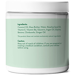 Pure Body Naturals Coconut Oil Hair Mask, Deep Conditioning Hair Treatment for Dry Damaged and Color Treated Hair, Sulfate Free Hair Conditioner, Moisturizes, Repairs, 8.8 Fl Oz