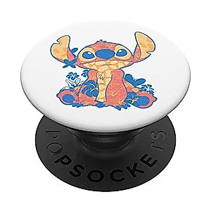 Disney Lilo & Stitch in Hawaiian Floral Print PopSockets PopGrip: Swappable Grip for Phones & Tablets