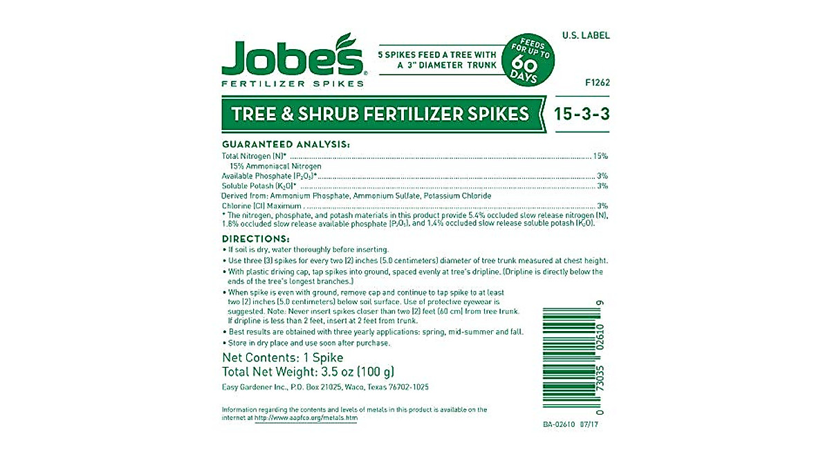 Jobe's Fertilizer Spikes for Healthy Trees & Shrubs
