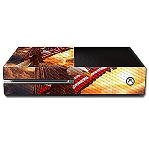 MightySkins Carbon Fiber Skin for Microsoft Xbox One - Bald Eagle | Protective, Durable Textured Carbon Fiber Finish | Easy to Apply, Remove, and Change Styles | Made in The USA