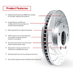 Dynamic Friction Company Rear Disc Brakes Rotors Kit| Rear Brakes Rotors| Brakes Rotors| Rear Rotors|Rear Disc Brakes Rotors| Fit 2003-2022 INFINITI FX45, FX35, M37, M56, M35h, FX37, JX35, QX70