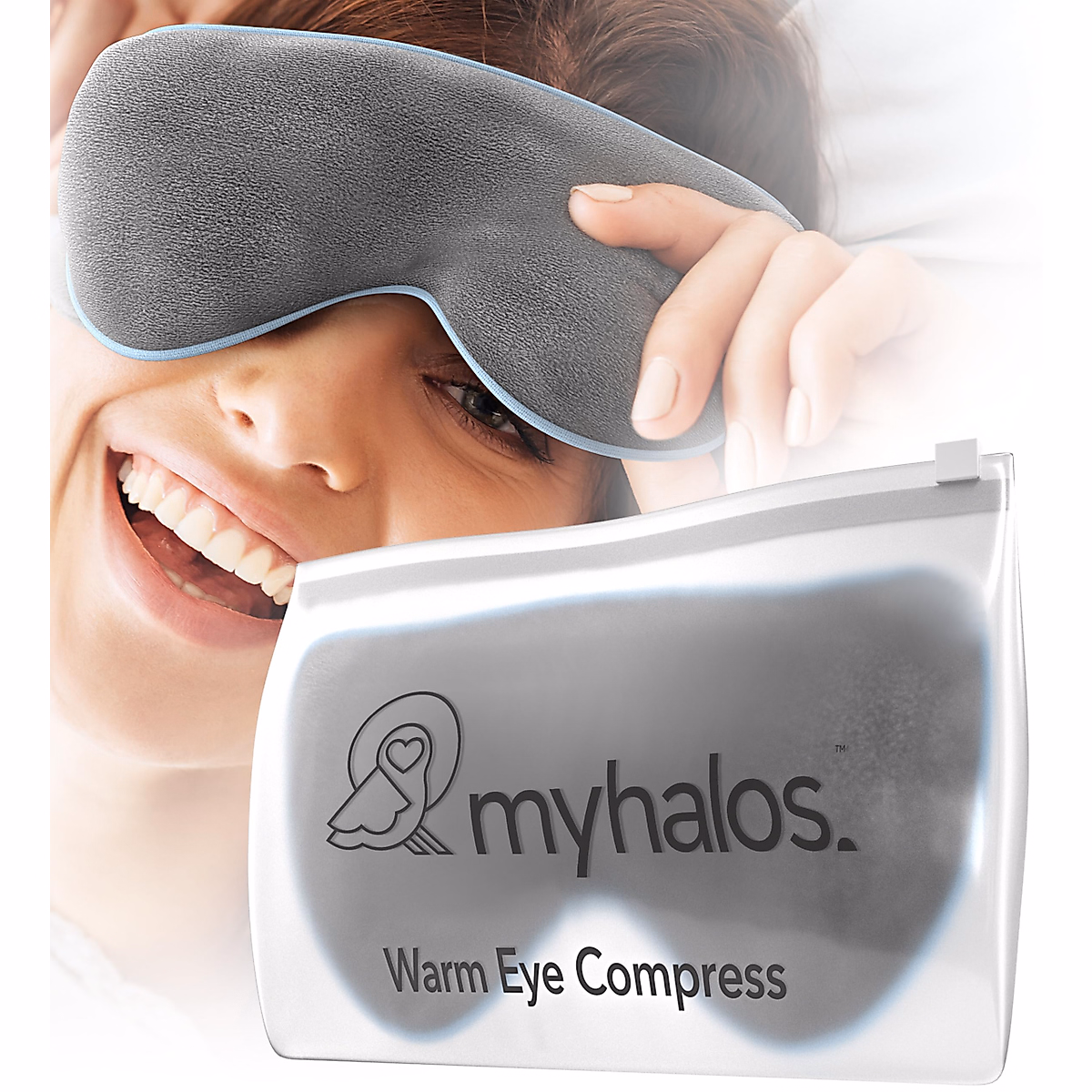 Microwave Activated Warm Eye Compress for Dry Eyes, Blepharitis & Stye Eye Treatment - Heated Eye Masks for Dry Eyes - Dry Eye Therapy Mask & Eye Compress Moist Heat Delivers Warm Compress for Eyes