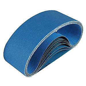 Belt Sander Paper, 4 x 36 Inch Sanding Belts, Zirconia Metal Sandpaper Belt, 8Pcs Sander Belts (2 Each of 40 60 80 120 Grits), Belt Sander Sandpaper for Metal, Wood, Cars, Furniture, Stainless Steel