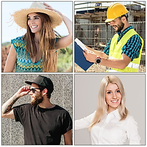 Yolev 40 Pcs Hat Sweat Liner Pad Absor Bent Sweat Breathable Golf Hat Size Reducer for Men and Women Cap Black, White