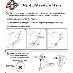 Sanilo Soft Close Toilet Seat ROUND, Quiet and Slow Close Lid and Seat, Strong Bumpers and Hinges, Marble Brown