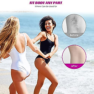 hoyesch Crystal Hair Eraser for Women and Men, Reusable Crystal Hair Remover Magic Painless Exfoliation Hair Removal Tool, Magic Hair Eraser for Back Arms Legs (Purple)