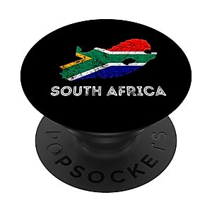 South Africa Map South African Flag Trip South African Roots PopSockets Grip and Stand for Phones and Tablets