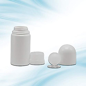 glasstore 4Pcs 50mL Empty Refillable Roll-on Bottle White Plastic Anti-perspirant Roller Bottles Leak-Proof DIY Deodorant Container with Roller Ball