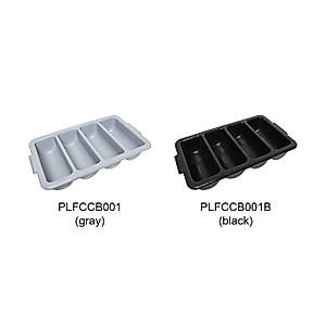 Thunder Group PLFCCB001B 4-Compartment Cutlery Box, Black