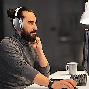 Valkit Compatible with Airpods Max Case Cover, Clear Soft TPU Protective Headphones Cover Headset Shockproof Full Case for Airpods Max -Transparent