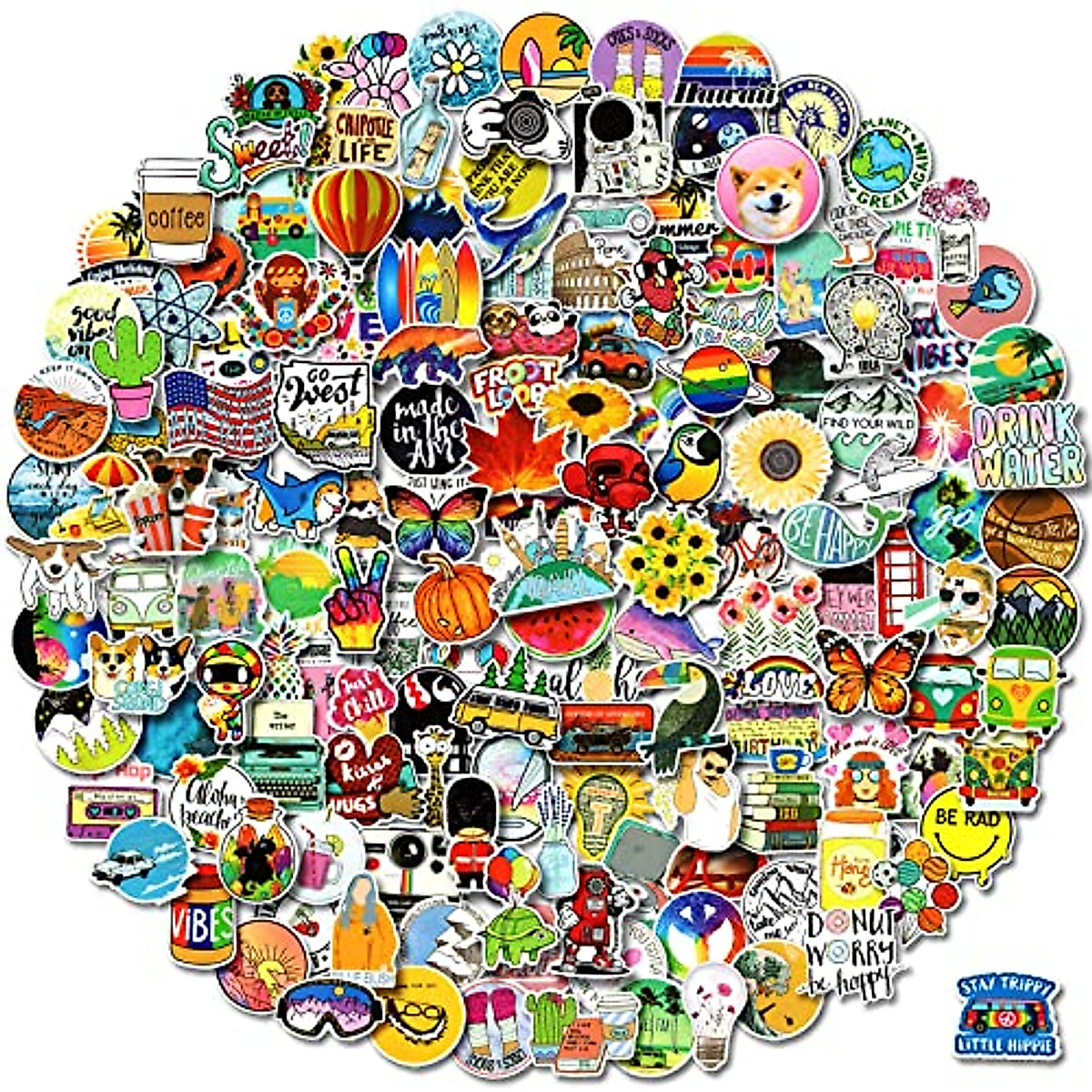 300 PCS Stickers Pack (50-850Pcs/Pack), Colorful VSCO Waterproof Stickers, Cute Aesthetic Stickers. Laptop, Water Bottle, Phone, Skateboard Stickers for Teens Girls Kids, Vinyl Sticker.