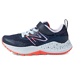 New Balance Girls Dynasoft Nitrel V5 Hook & Loop Running Shoe, Eclipse/Natural Indigo/Electric Red, 2 Little Kid