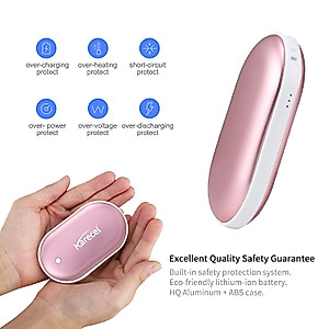 Karecel Rechargeable Electric 5200mAh Powerbank Reusable, Portable USB Hand Warmer Heater Battery Pocket Warmer, Best Gifts for Men and Women in Cold Winter