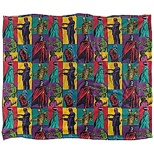 Universal Monsters Collage Officially Licensed Silky Touch Super Soft Throw Blanket 50" x 60"