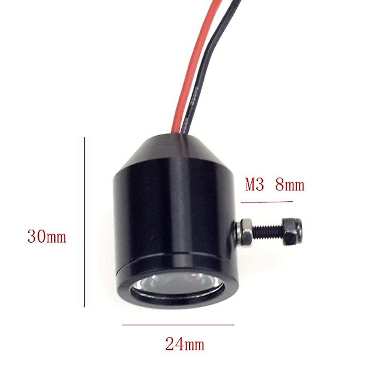 RC LED Light Kit, RC Spotlights 3W Headlight Front Light Searchlights Spare Part LED Light Headlights Replacement Accessory for RC Crawler Car Kids Toy Vehicle(Black)