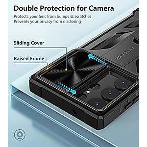 FNTCASE for Samsung Galaxy S23-Ultra Case: S22 Ultra Military Grade Shockproof Protection Mobile Case with Kickstand & Matte Textured Rugged TPU Shell | Drop Proof Protective Phone Cover