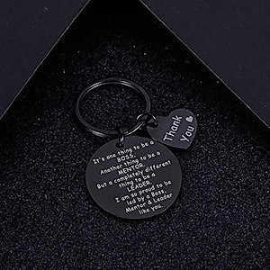 Boss Coworker Leaving Going Away Keychain Gifts for Men Women Leader Mentor Colleague Goodbye Farewell Appreciation Thank You Retirement Gifts for Him Her Team Friends Birthday Christmas Key Chain