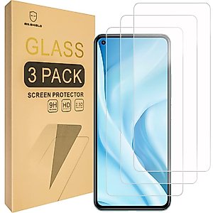 Mr.Shield [3-Pack] Designed For Xiaomi (Mi 11 Lite) [Tempered Glass] [Japan Glass with 9H Hardness] Screen Protector with Lifetime Replacement