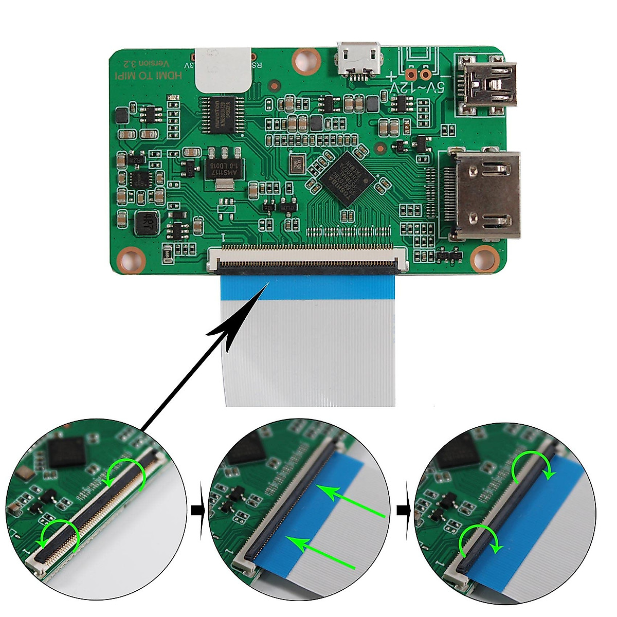 FanyiTek 5.5" IPS Portrait Screen LS055R1SX04,1440x2560 50HZ Quad-HD,450nit,HD-MI to MIPI Port