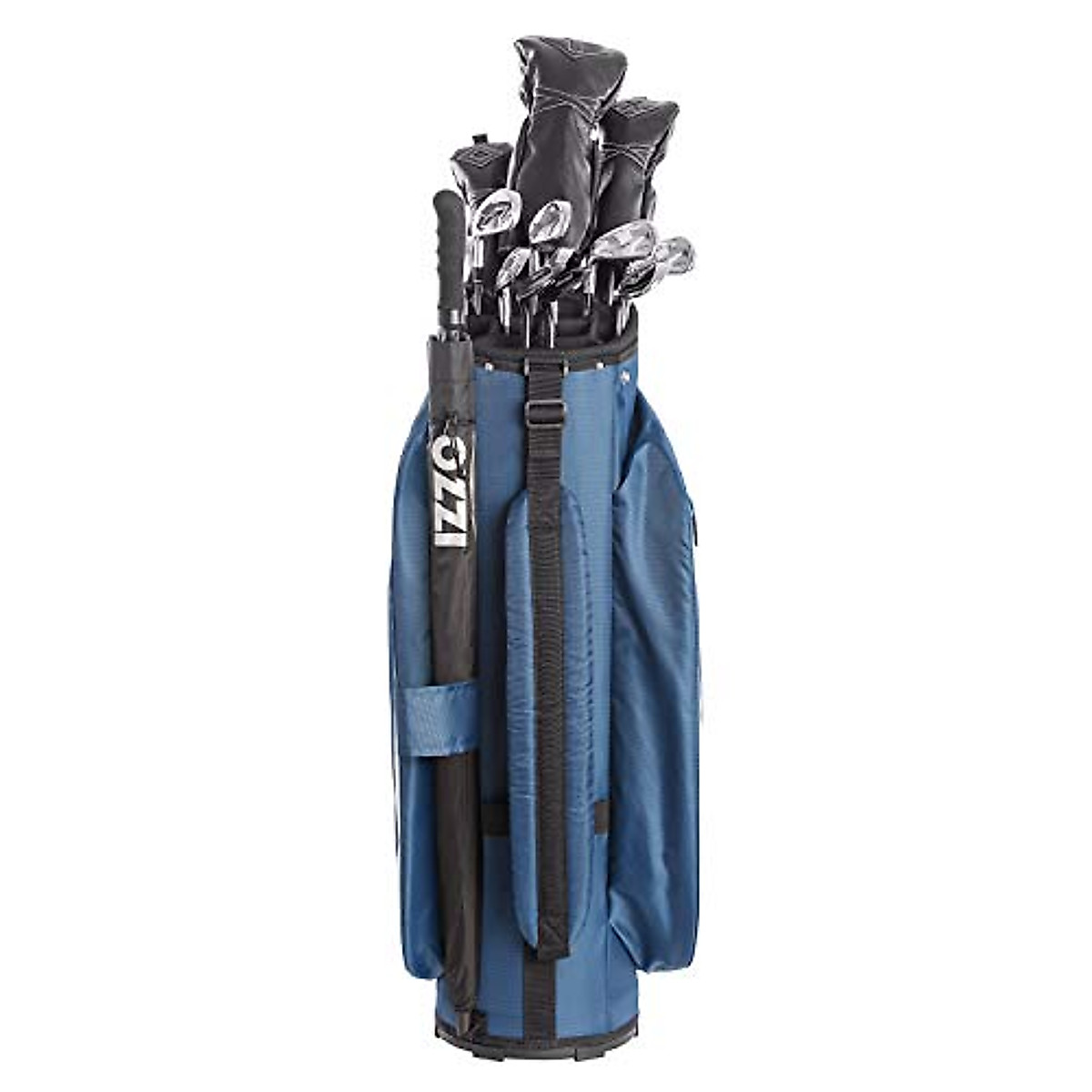 Izzo Golf Izzo Ultra-Lite Cart Golf Bag With Single Strap & Exclusive Features, Navy Blue/Light Blue