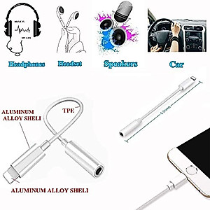 (Apple MFi Certified) Lightning to 3.5mm Headphone Jack Adapter, 3 Pack iPhone to 3.5mm Audio Aux Jack Adapter Dongle Cable Converter Compatible with iPhone 13 12 11 Pro XR XS Max X 8 7 iPad